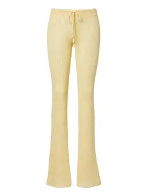BANANHOT Liz Sequined Flared Pants - Yellow
