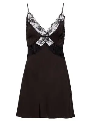 Sir. Danseurs Lace-Detailed Silk Slip Dress In Orange - 50% Off |  Editorialist
