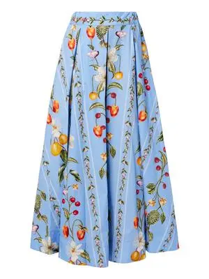AGUA BENDITA Agua By Agua Bendita Delta Printed Cotton Maxi Skirt