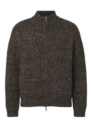 Le Kasha Lamdu Cashmere Zip-up Cardigan - Brown