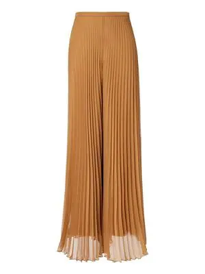 Max Mara Grembo Pleated Wide-leg Pants - Beige