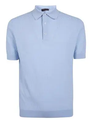 FILIPPO DE LAURENTIIS Short Sleeves Polo Shirt - Gray