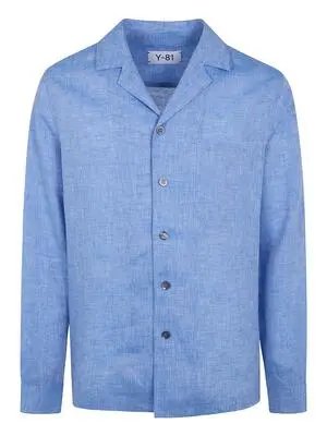 Y-81 Long Bowling Shirt - Blue