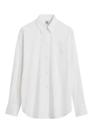 TOTEME Linen And Cotton Blend Shirt - White