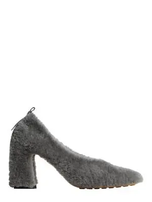 Bottega Veneta Shearling Pumps 90 - Black