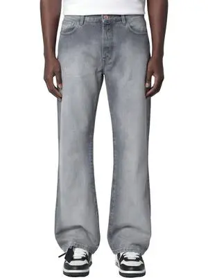 Off-White Off-White Flared Jeans In Washed Denim Denim