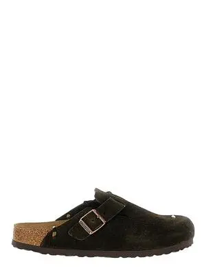 BIRKENSTOCK BIRKENSTOCK Flat Slip-On Clogs Brown