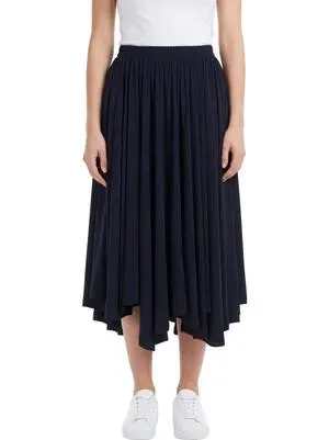 AMI Paris Asymmetric Midi Skirt - Black