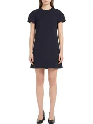 COURREGES Short Sleeve Mini Dress - Black