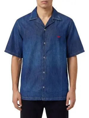 DIESEL® Cotton Denim Shirt - Blue