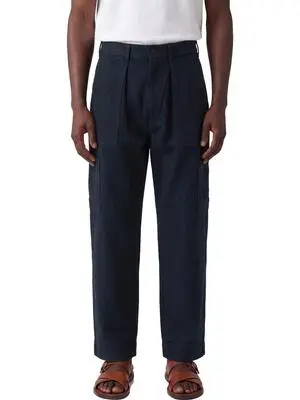 Nanamica Nanamica Cotton And Silk Blend Trousers Navy