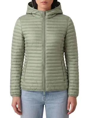 SAVE THE DUCK Alexa Hooded Quilted Down Jacket - Green