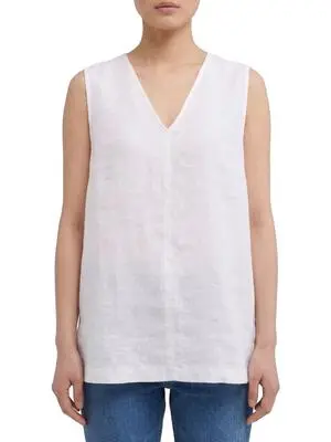 Aspesi Sleeveless V-neck Top - White