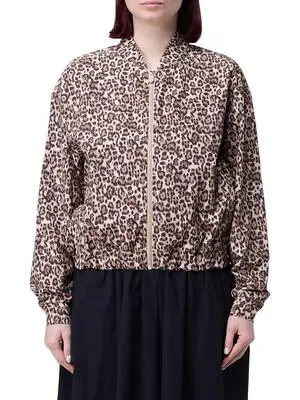 SAVE THE DUCK Alana Animal Print Bomber Jacket - Brown