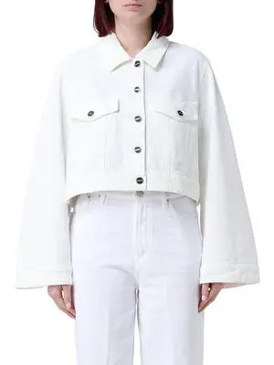 DONDUP Cropped Denim Jacket - Milk