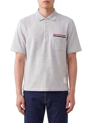 Thom Browne Cotton Polo Shirt - Grey