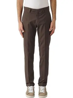 BRIGLIA 1949 Stretch Cotton Chino Trousers - Dark
