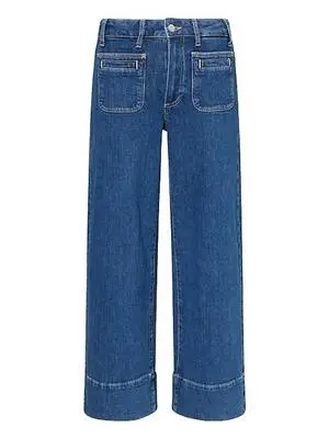 Paige Anessa High-rise Wide-leg Jeans - Navigator