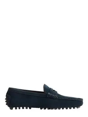 Quince Essential Suede Driving Loafer - Dark Navy