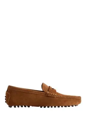 Quince Essential Suede Driving Loafer - Whiskey