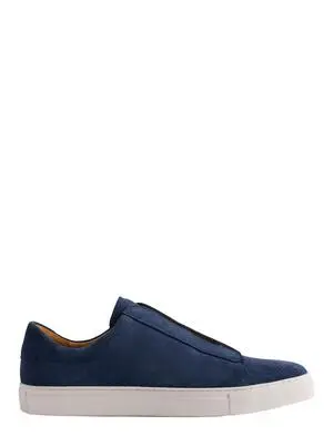 Quince Italian Suede Tailored Sneaker Navy