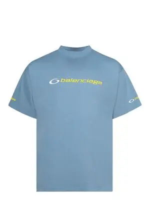 Balenciaga Loop Sports Icon Oversized T-shirt - Blue