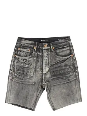 PURPLE BRAND Washed Iridescent Shorts - Black