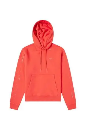 Off-White Diag Unfinished Hoodie - Red/silver