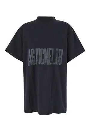 Balenciaga Maxi Logo Lettering Crewneck Sweat-shirt T-shirt Black - Multicolor