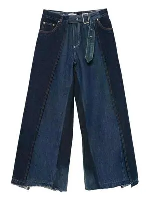 FAÇON JACMIN Layered Wide-leg Jeans - Blue