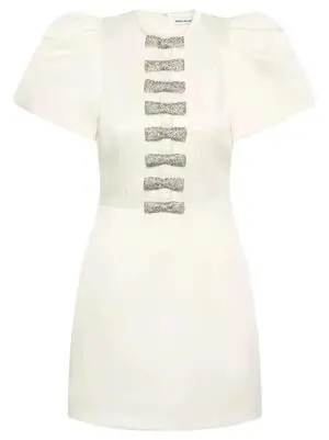 Rebecca Vallance Blaise Puff-sleeves Mini Dress - Neutrals