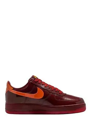 Nike Air Force 1 Low Patent-Leather Sneakers Red