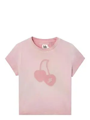 B+AB Cherry-print T-shirt - Pink