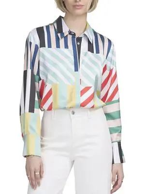 ELLE COLLECTION Long Sleeve Shirt - Multicolor