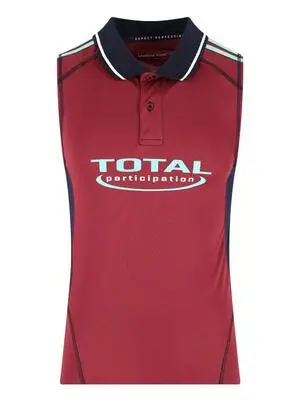 Martine Rose Football Polo Shrunken Vest - Red