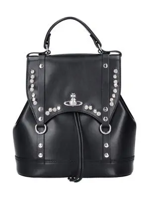 VIVIENNE WESTWOOD Max Leather Backpack - Black