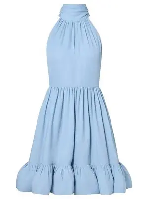 MALINA Fern Halterneck Mini Dress - Sky