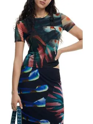 Desigual Lacroix Print T-shirt - Blue Multi