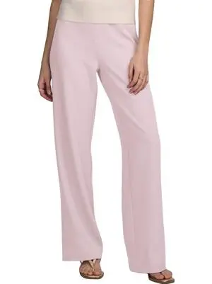 ELLE COLLECTION Wide-leg Trousers With Button - Light Pink