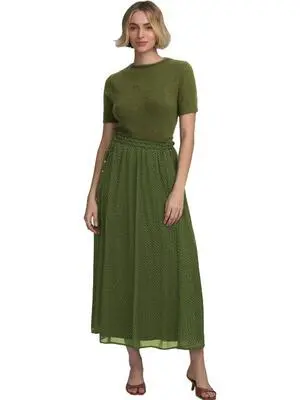 ELLE COLLECTION Moss Yarn Shell - Olive