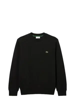 Lacoste Cotton Fleece Crewneck Sweatshirt - Black