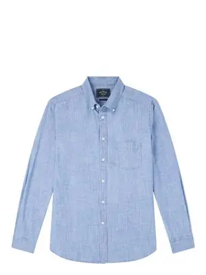 Portuguese Flannel Cotton-chambray Shirt - Blue