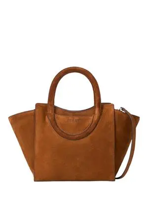 Staud STAUD Mini Maude Suede Carryall Tabac