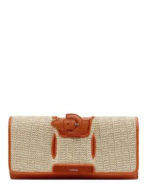 PERRIN La Parisienne Raphia Clutch
