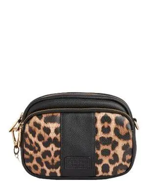 POM POM LONDON Pom Pom London Original Crossbody Bag Black Leopard
