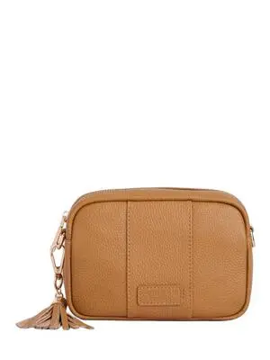 POM POM LONDON City Mini Crossbody Bag Maple