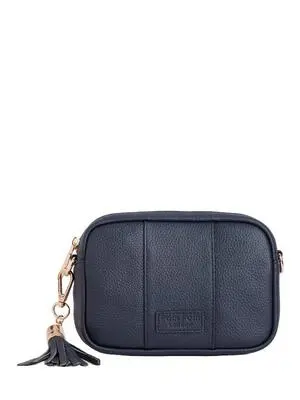 POM POM LONDON City Mini Crossbody Bag - Navy
