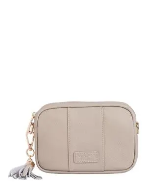 POM POM LONDON City Mini Crossbody Bag - Stone