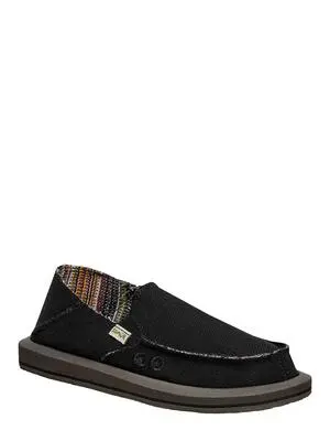Sanuk Donna Convertible Hemp Slip-on Shoe - Blk