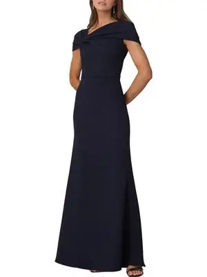 Shoshanna Stretch Crepe Carly Dress - Navy